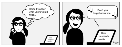 Don't Forget About User Research Results | UX, cartoons and wellbeing